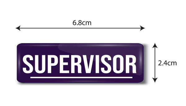 Supervisor I Office I Rectangular Pin Badge – Peacockride