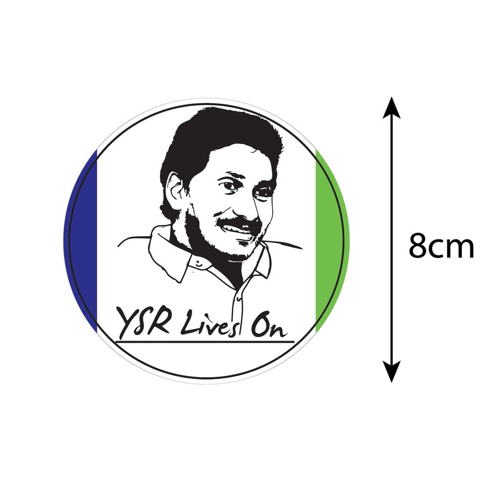 Y. S. Jagan I Y. S. Jagan Mohan Reddy I YSR Congress I Bike Sticker – Peacockride