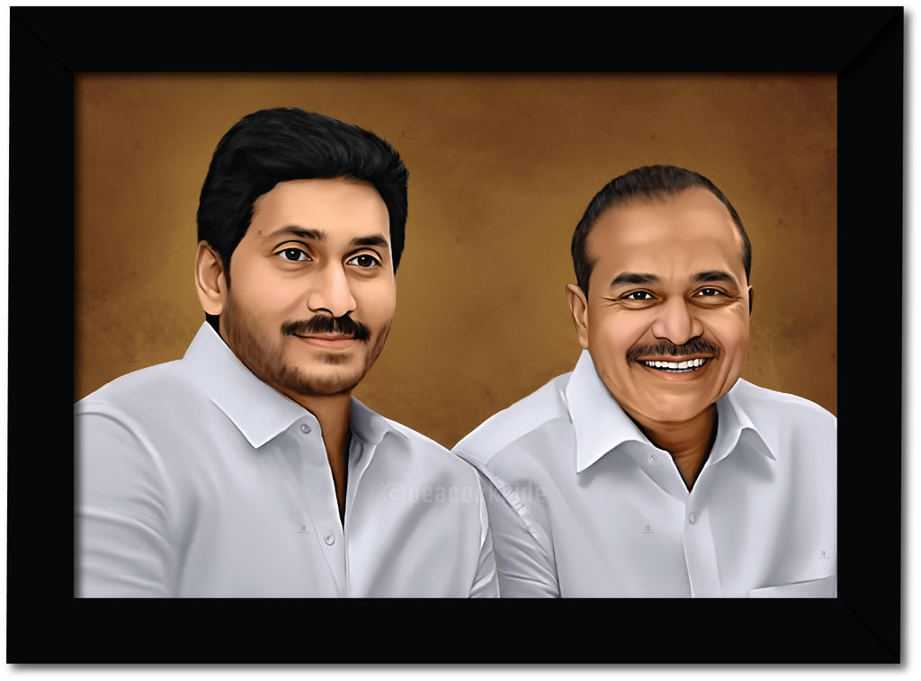 Y. S. Rajasekhara Reddy Jagan Mohan Reddy I YSR Congress I Wall Poster – Peacockride