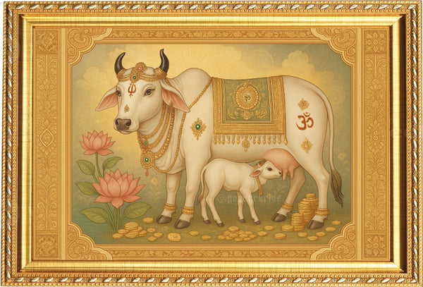 Komatha I Gomatha I Kamdhenu I Kamdhenu Cow I Cow Madhubani I Cow with ...