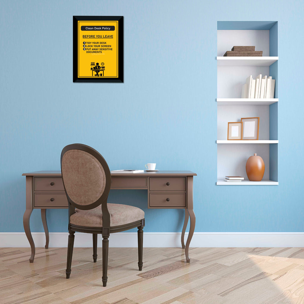 Clean Desk Policy I Office I Factory I Wall Poster / Frame – Peacockride
