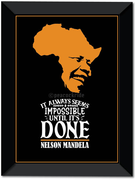 Nelson Mandela Quotes Wall Poster / Frame – Peacockride