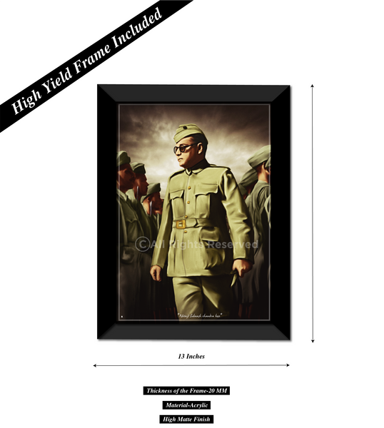 Netaji Subhas Chandra Bose-The Real Hero Wall Poster/ Frame – Peacockride