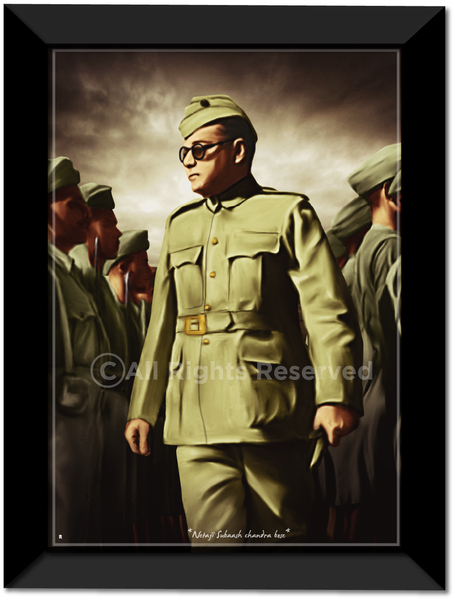 Netaji Subhas Chandra Bose-The Real Hero Wall Poster/ Frame – Peacockride