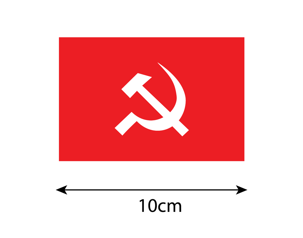Communist Party of India I CPI I Flag Bike Sticker – Peacockride