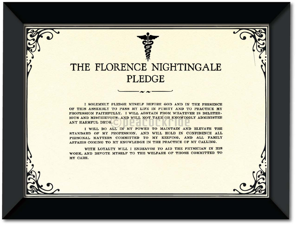 The Florence Nightingale Pledge I Doctor l Wall Poster / Frame ...