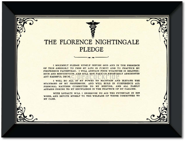 The Florence Nightingale Pledge I Doctor l Wall Poster / Frame ...