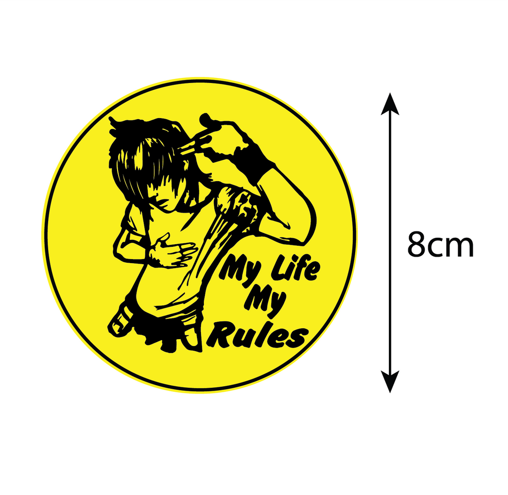 My Life My Rules Bike Decal – Peacockride